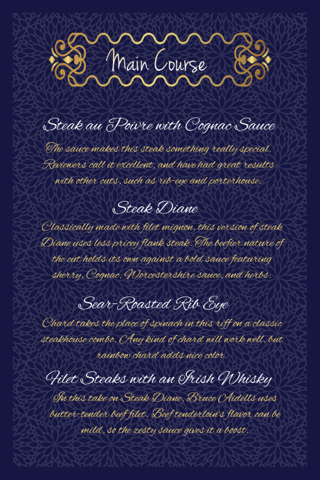 Copy of Pattern1 Menu | PosterMyWall