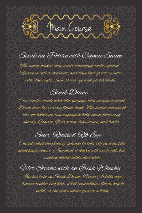 Pattern1 Menu Template | PosterMyWall