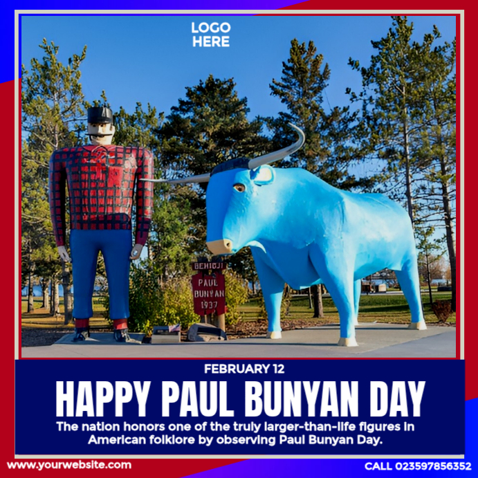 Plantilla de Paul Bunyan Day | PosterMyWall