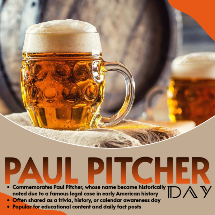 Paul Pitcher Day Template | PosterMyWall