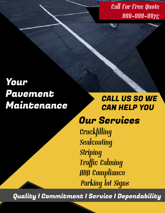 Pavement Maintenance Service Flyer template | PosterMyWall