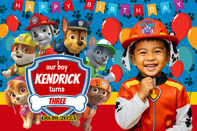 Paw Patrol Birthday Template | PosterMyWall