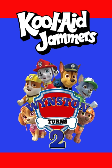 paw patrol capri sun label Template | PosterMyWall