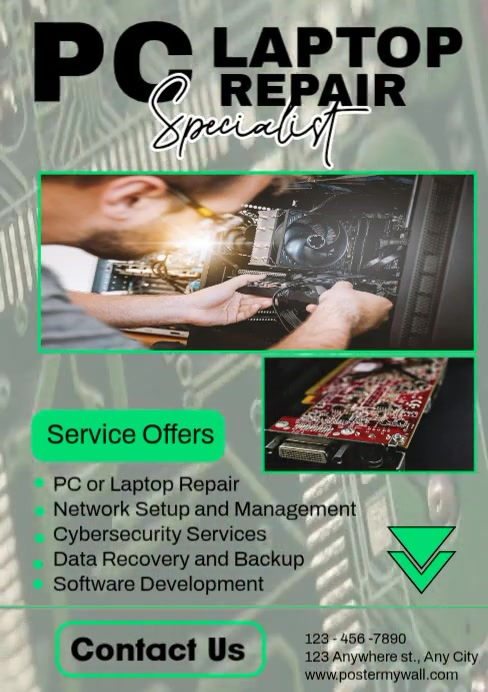 pc Laptop Repair Template | PosterMyWall