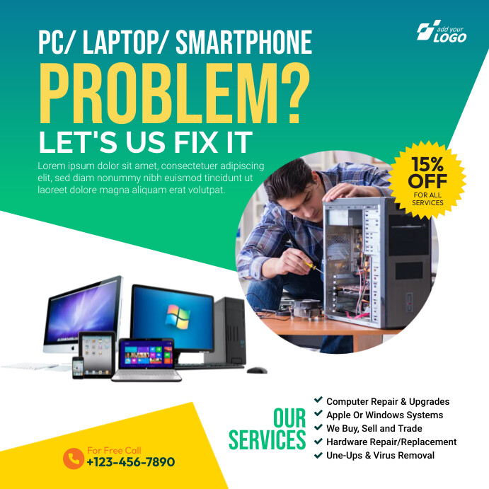 PC Repair Service Ad Template | PosterMyWall