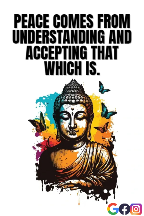 PEACE AND ACCEPTING QUOTE TEMPLATE | PosterMyWall