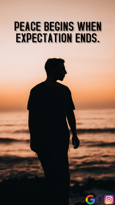 PEACE AND EXPECTATION QUOTE TEMPLATE | PosterMyWall