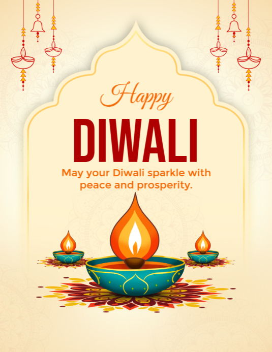 Copy of Peace and prosperity Diwali card | PosterMyWall