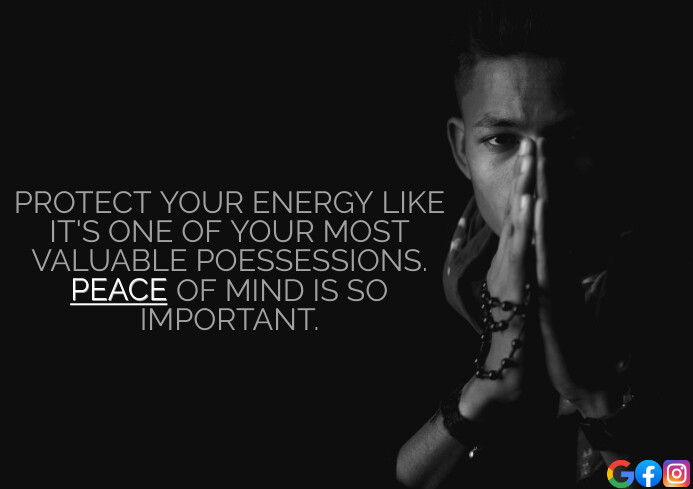 Plantilla de PEACE AND PROTECT QUOTE TEMPLATE | PosterMyWall