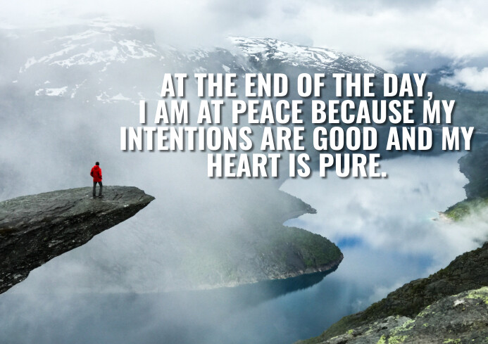 Plantilla de PEACE AND PURE QUOTE TEMPLATE | PosterMyWall