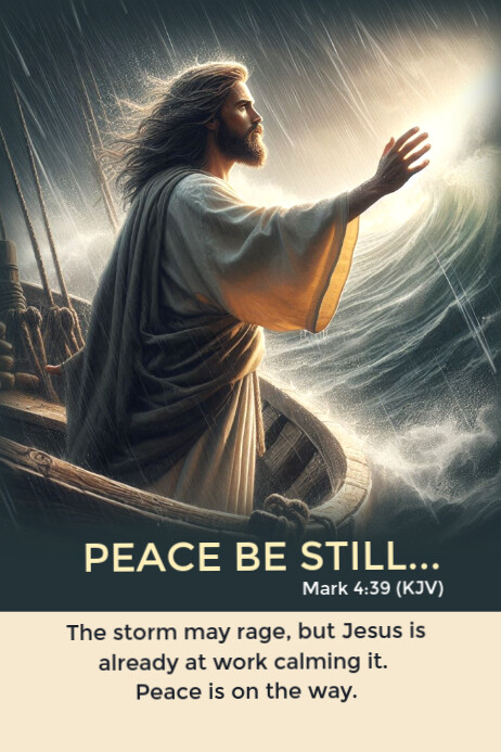 PEACE BE STILL Template | PosterMyWall