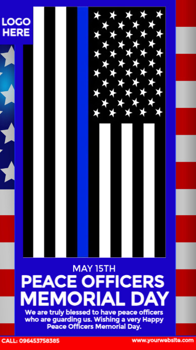 peace officers memorial day template | PosterMyWall