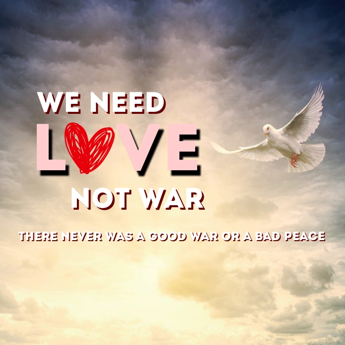 Peace quote Stop War Template | PosterMyWall