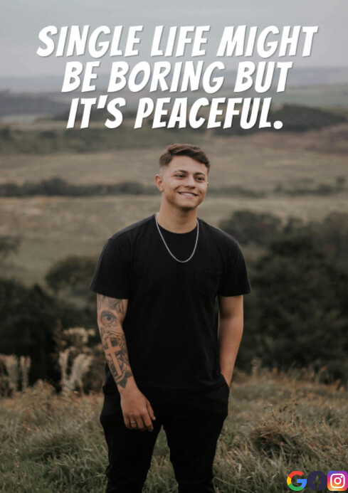 PEACEFUL AND BORING QUOTE TEMPLATE | PosterMyWall