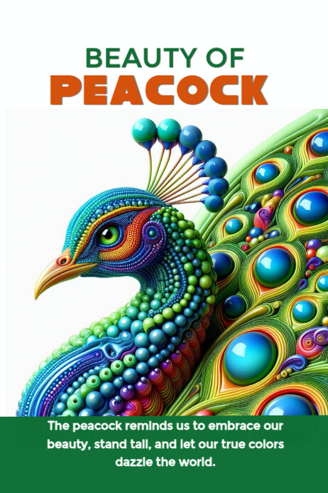 Peacock Template | PosterMyWall