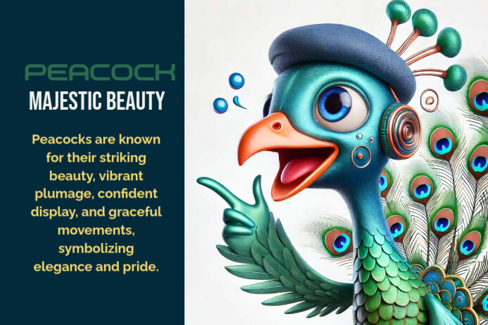 Peacock Template | PosterMyWall