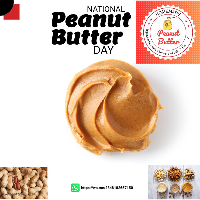 Peanut butter day Template | PosterMyWall