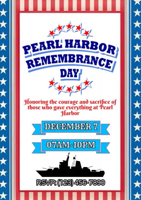 Copy of Pearl Harbor day | PosterMyWall