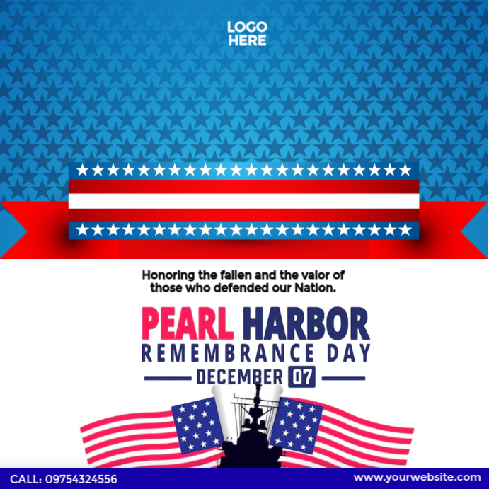 Pearl Harbor Day Template | PosterMyWall