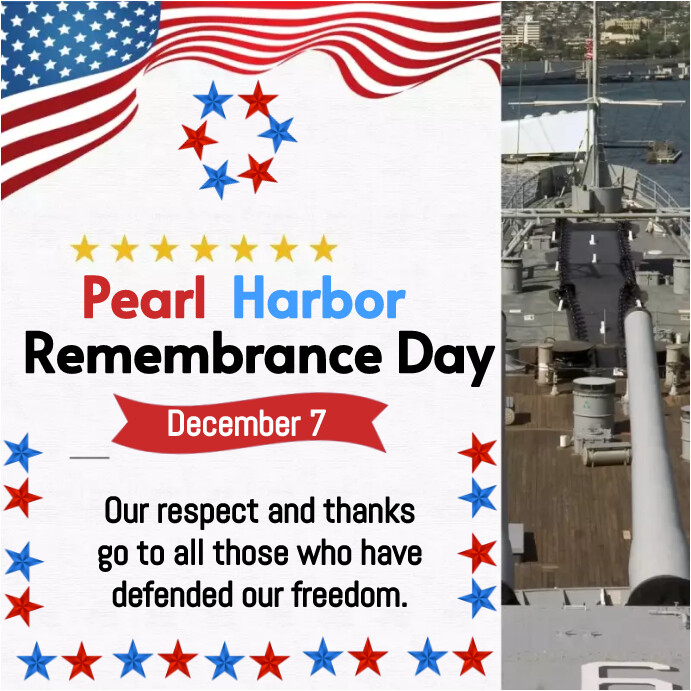 Pearl Harbor Day Template | PosterMyWall