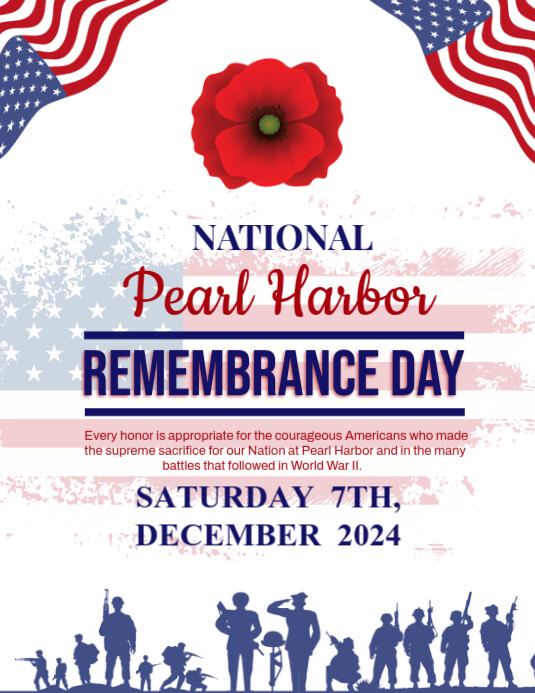 Pearl Harbor Remembrance Day 2024 Template | PosterMyWall