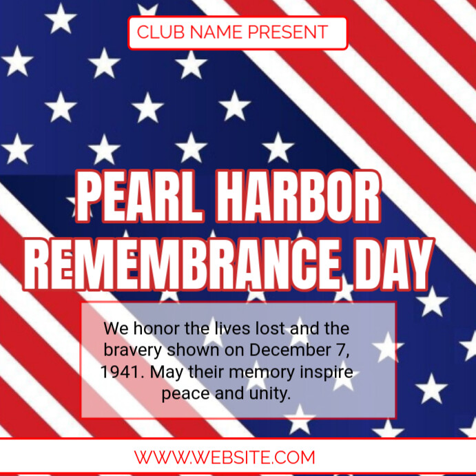 Pearl Harbor remembrance day Template | PosterMyWall
