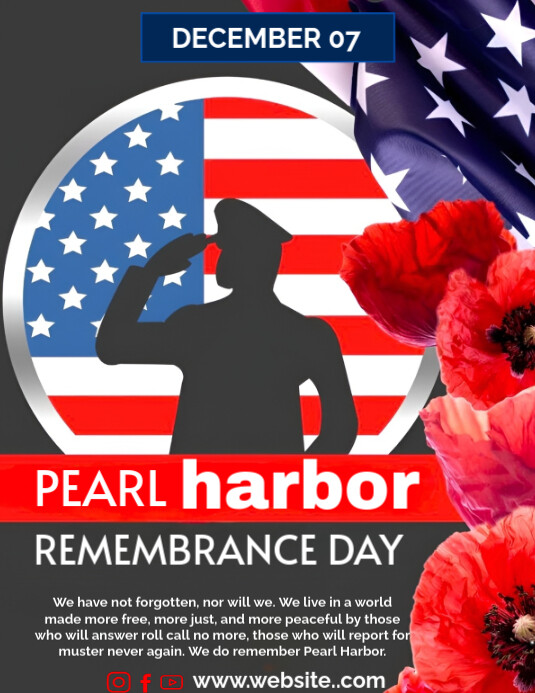Pearl harbor remembrance day Template | PosterMyWall