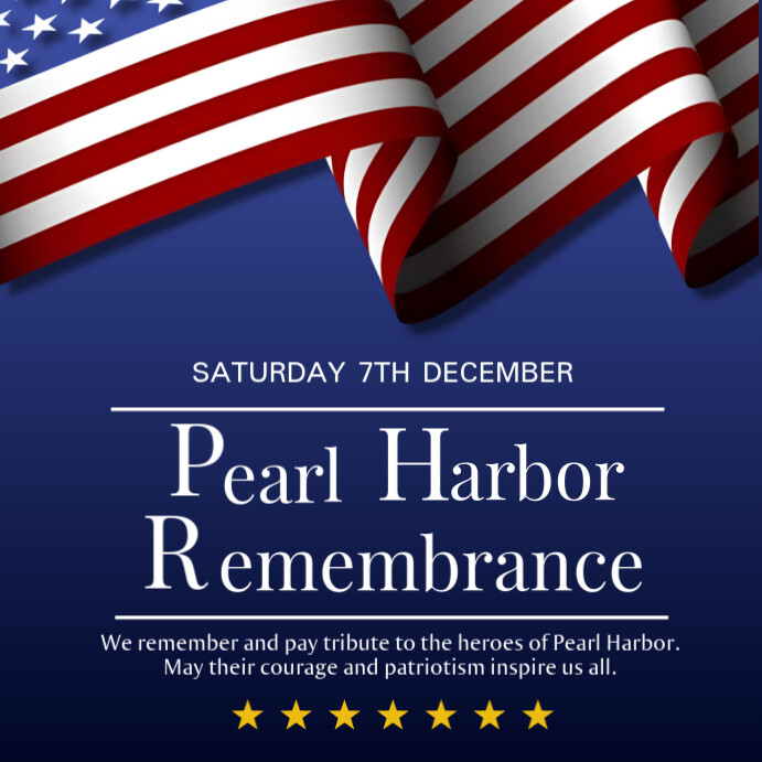 Plantilla de Pearl Harbor Remembrance Day Instagram Post. | PosterMyWall