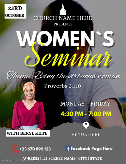 Pearls` Seminar Poster Template | PosterMyWall