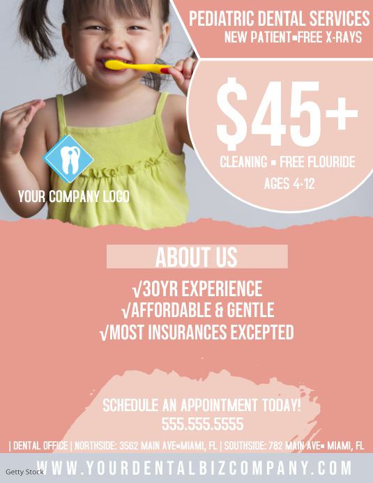 Pediatric Dental Company Flyer Design Template | PosterMyWall