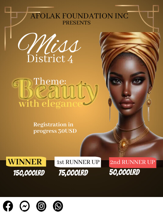 Plantilla de Pegeant flyer | PosterMyWall