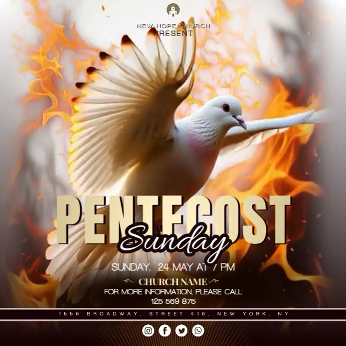 Plantilla de Pentecost Church Event | PosterMyWall