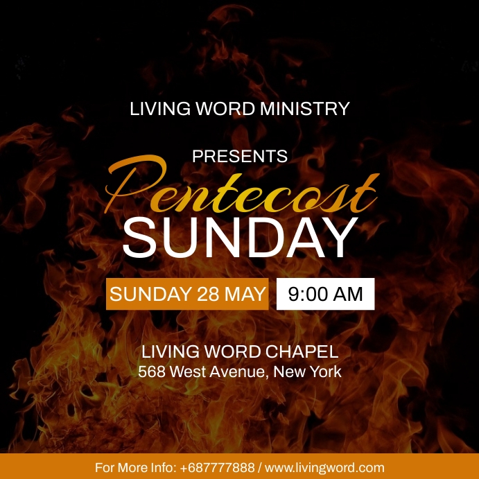 Copy of pentecost church flyer design | PosterMyWall