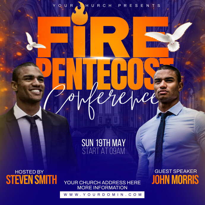Copy of Pentecost church flyer | PosterMyWall
