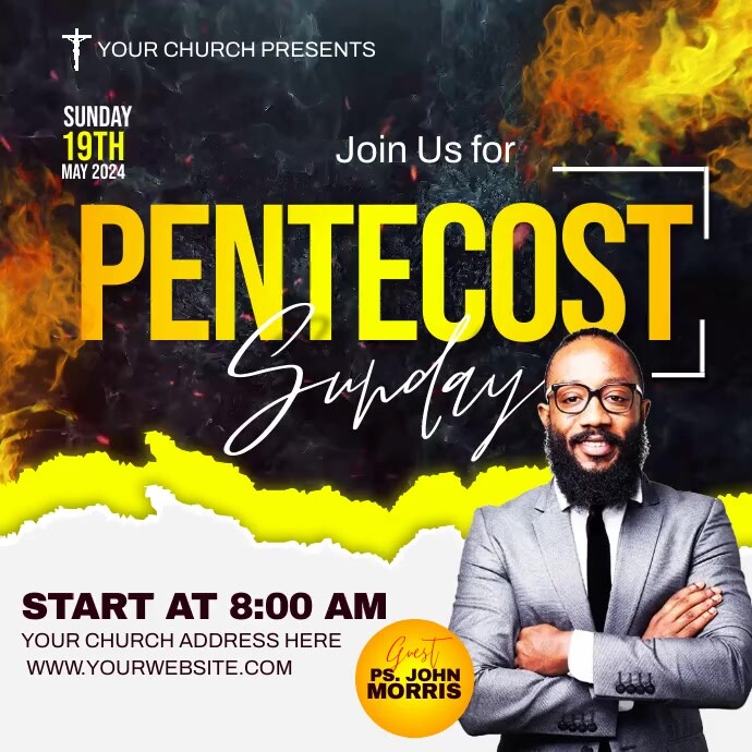Plantilla de PENTECOST CHURCH FLYER | PosterMyWall
