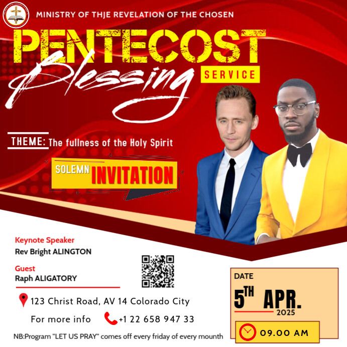 Modèle pentecost Church program flyer | PosterMyWall