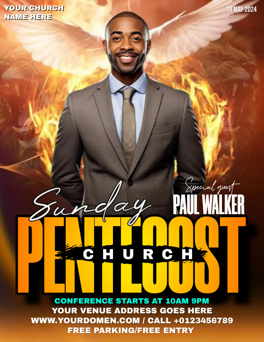 Copy of PENTECOST CHURCH SUNDAY (7) | PosterMyWall