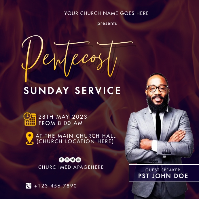 Pentecost Template | PosterMyWall