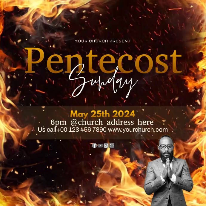 Pentecost Template | PosterMyWall