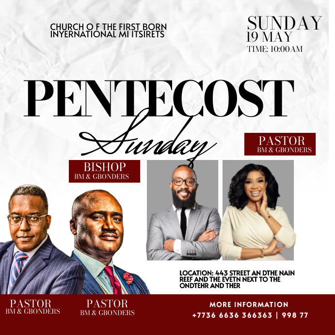 Pentecost Template | PosterMyWall