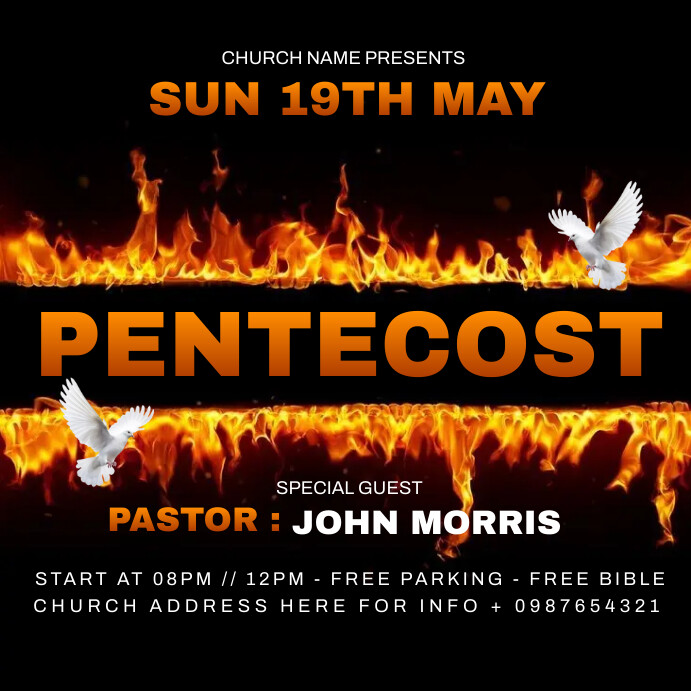 Pentecost Template | PosterMyWall