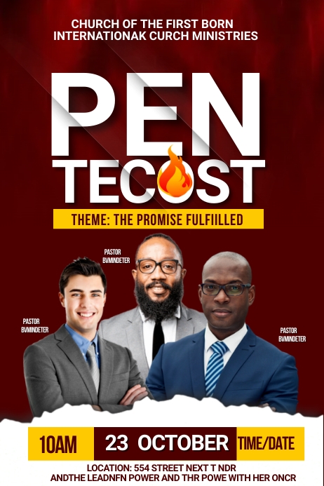 Pentecost Template | PosterMyWall