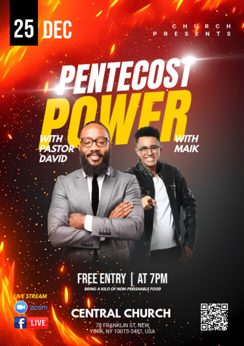 Plantilla de Pentecost power template | PosterMyWall