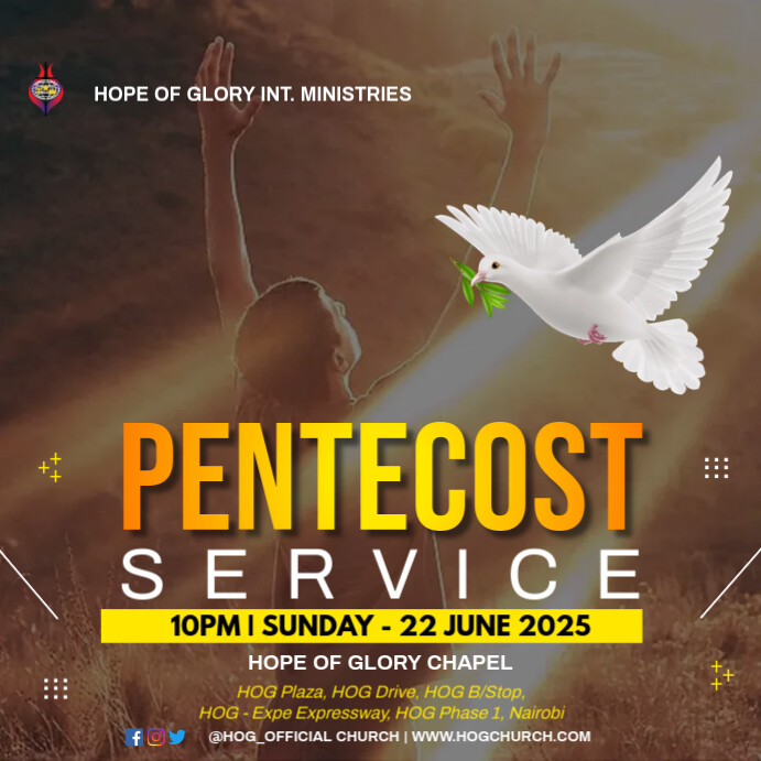 Pentecost Service Template | PosterMyWall