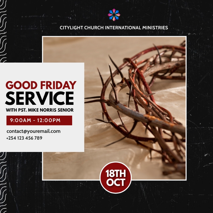 Copy of good friday service church flyer template | PosterMyWall