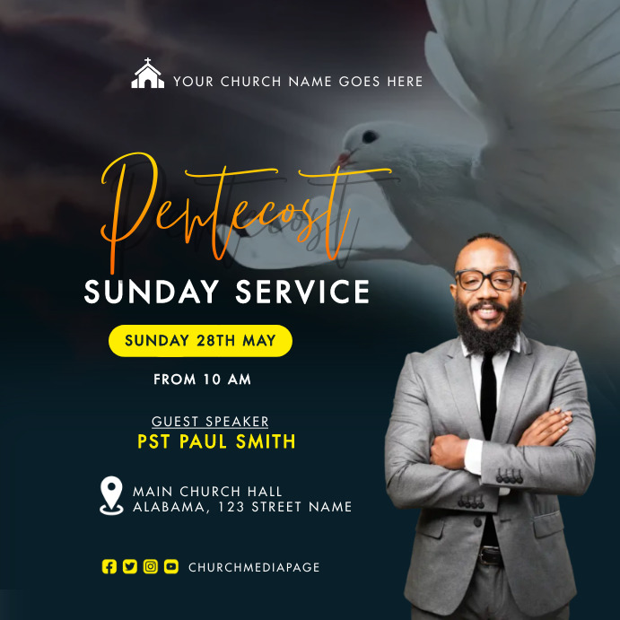 Pentecost Sunday Template | PosterMyWall