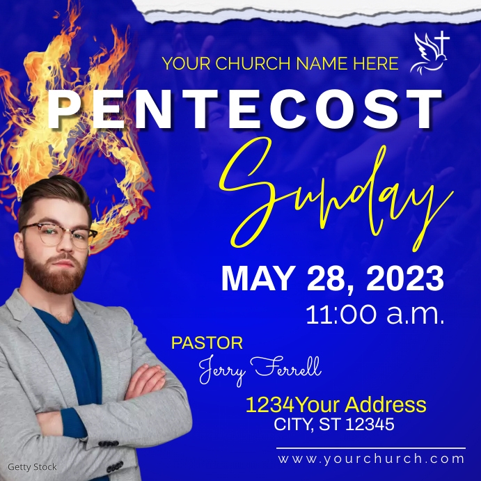 Pentecost Sunday Template | PosterMyWall