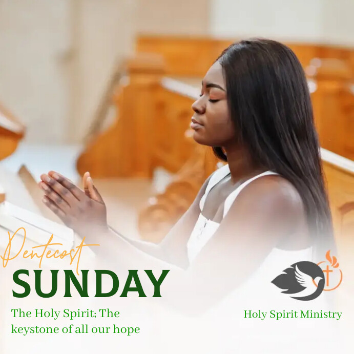 Plantilla de Pentecost Sunday post and wishes design templ | PosterMyWall
