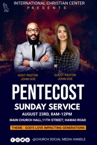 pentecost sunday service Template | PosterMyWall