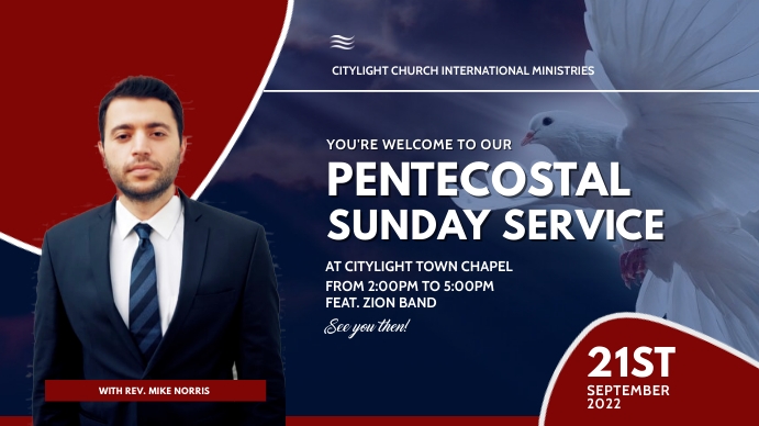 Copy of pentecostal sunday flyer template | PosterMyWall